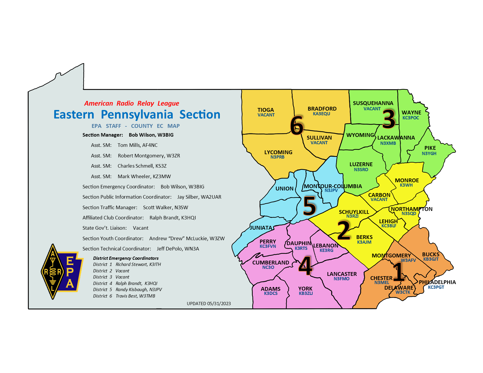 EPA Section Map 05312023 – ARRL EPA SECTION
