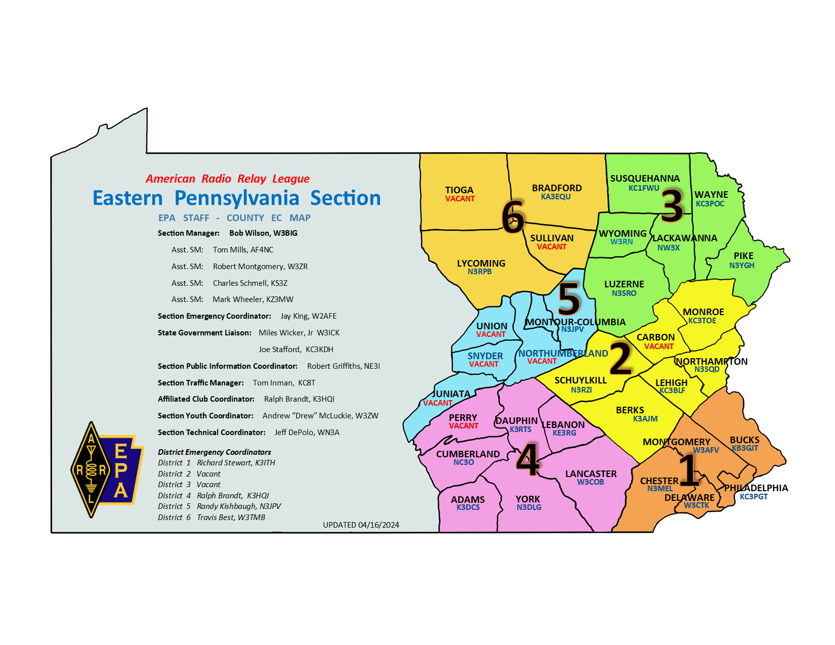 EPA Section Map 04162024 – ARRL EPA SECTION